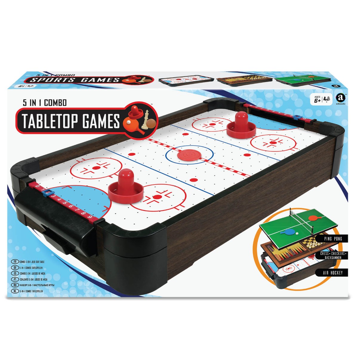 20" (50cm) 5-in-1 Tabletop Air Hockey