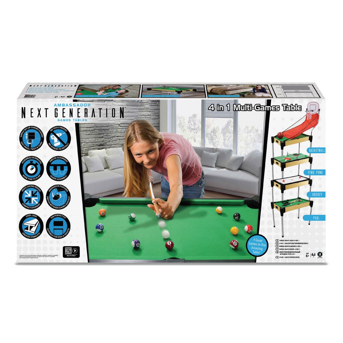 36" (92cm) 4-in-1 Table