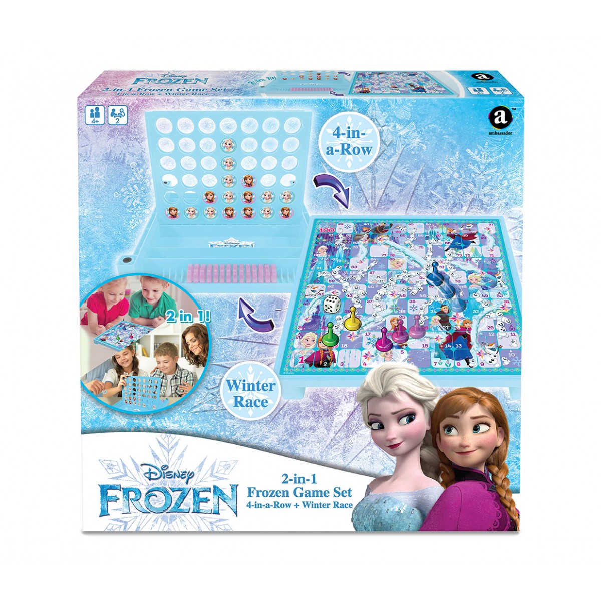 Frozen Combo 4-in-a-Row + Winter Race - Carnival Games