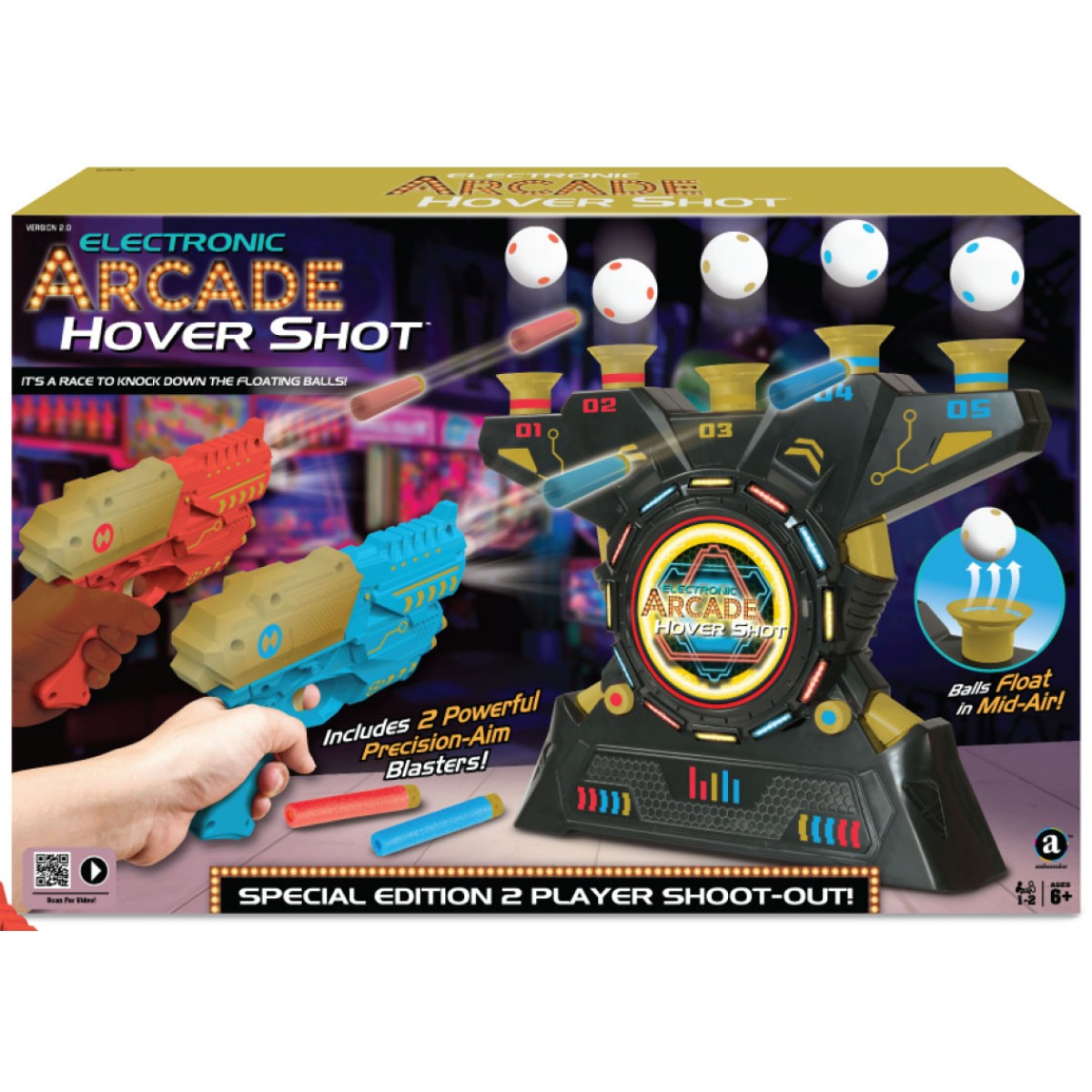 Electronic Arcade Hover Shot - 2 Player Shootout!