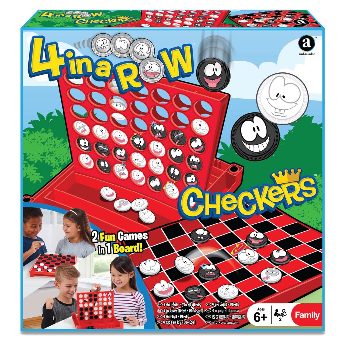 4-in-a-row & Checkers (Draughts) Combo