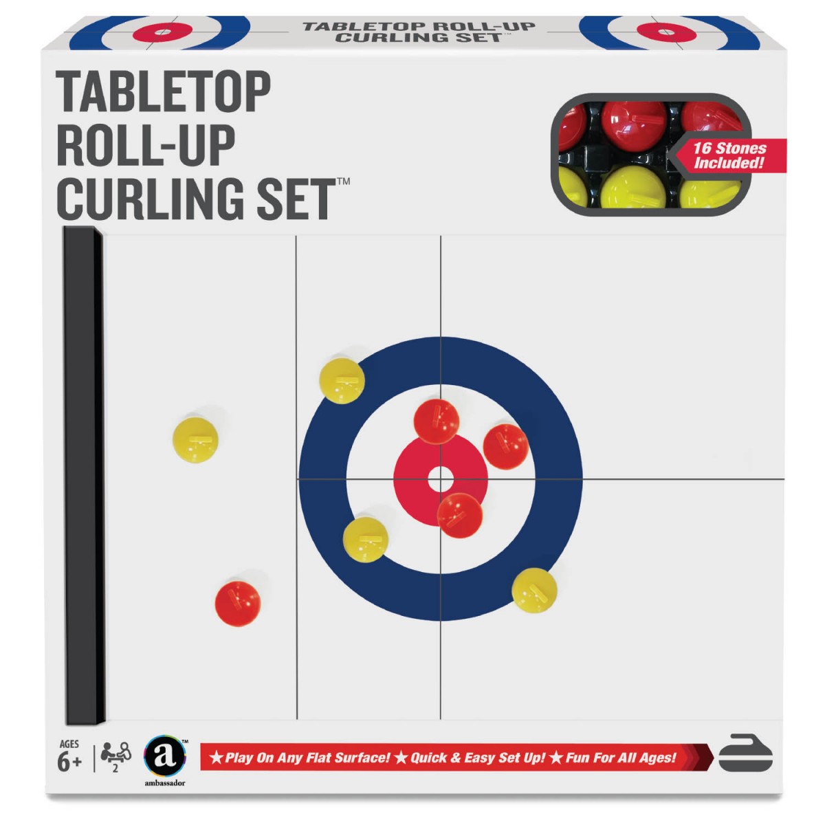 Roll-up Tabletop Curling - Family Games