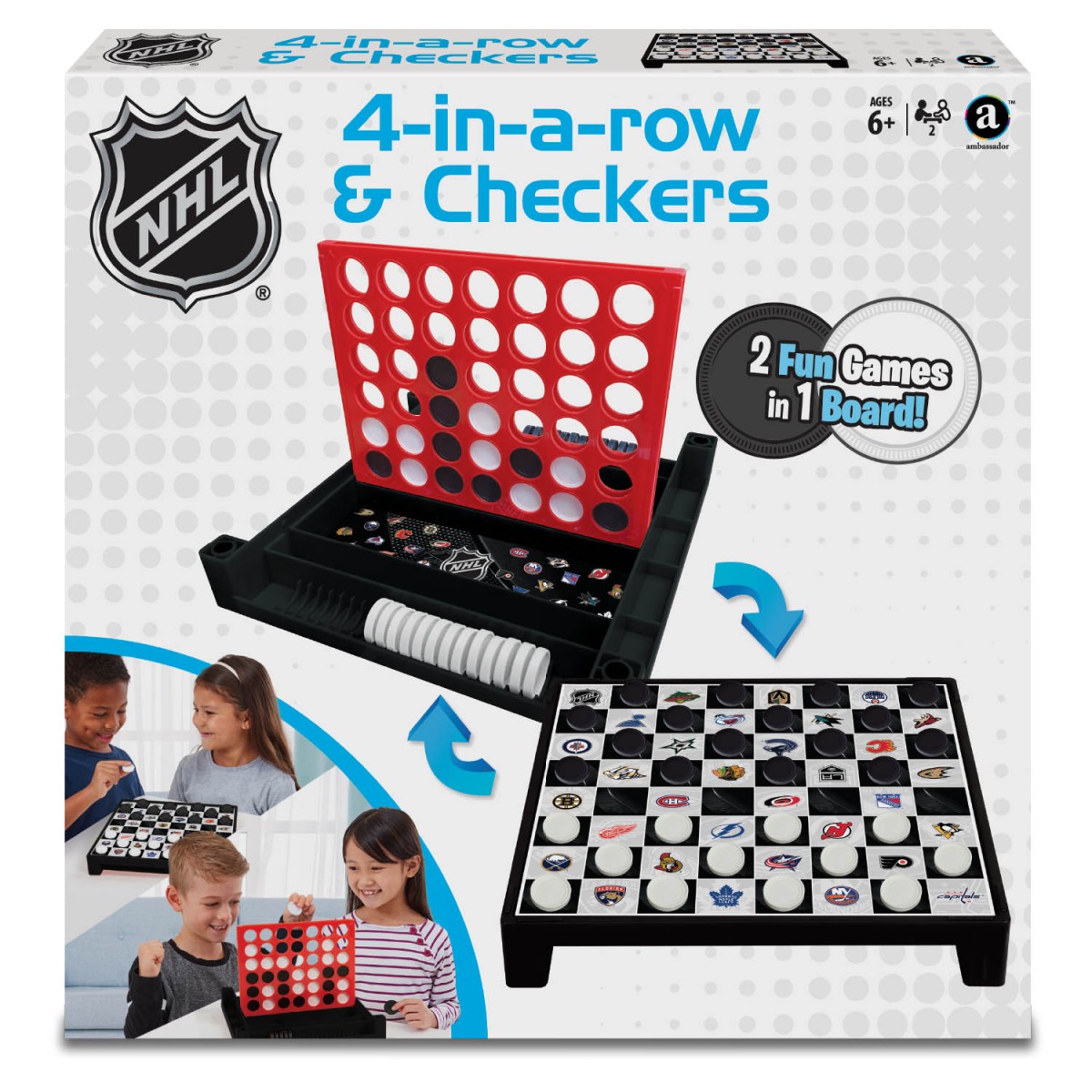 NHL Combo 4-in-a-row & Checkers