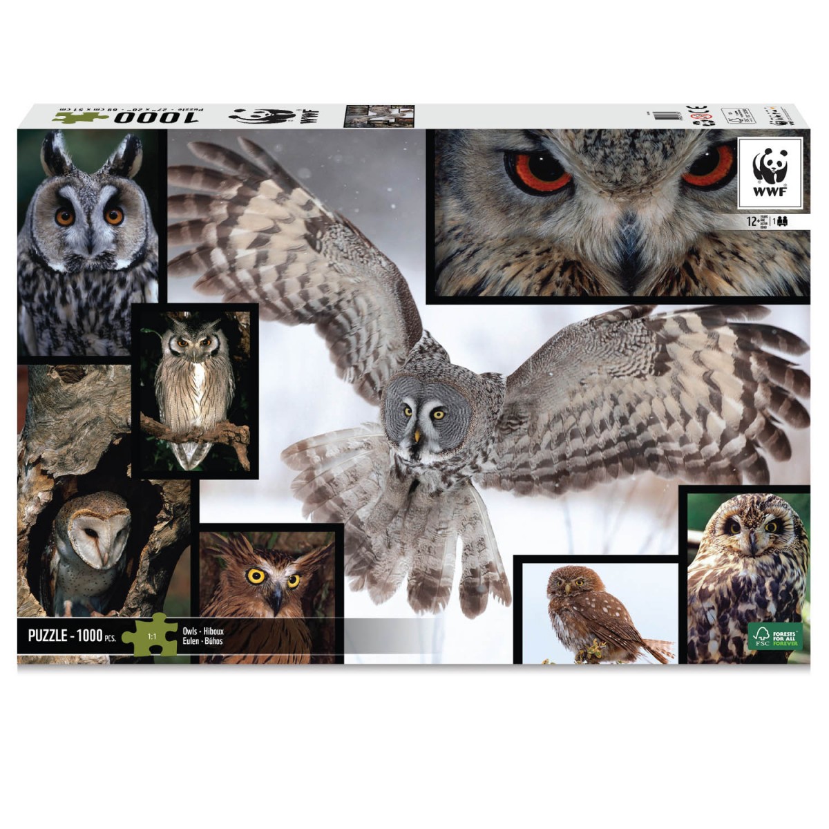 WWF 1000 piece puzzle - Owls - Puzzles